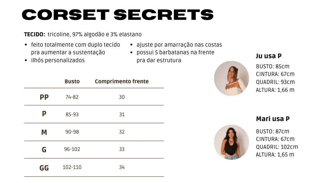 CORSET SECRETS PRETO | MABRE