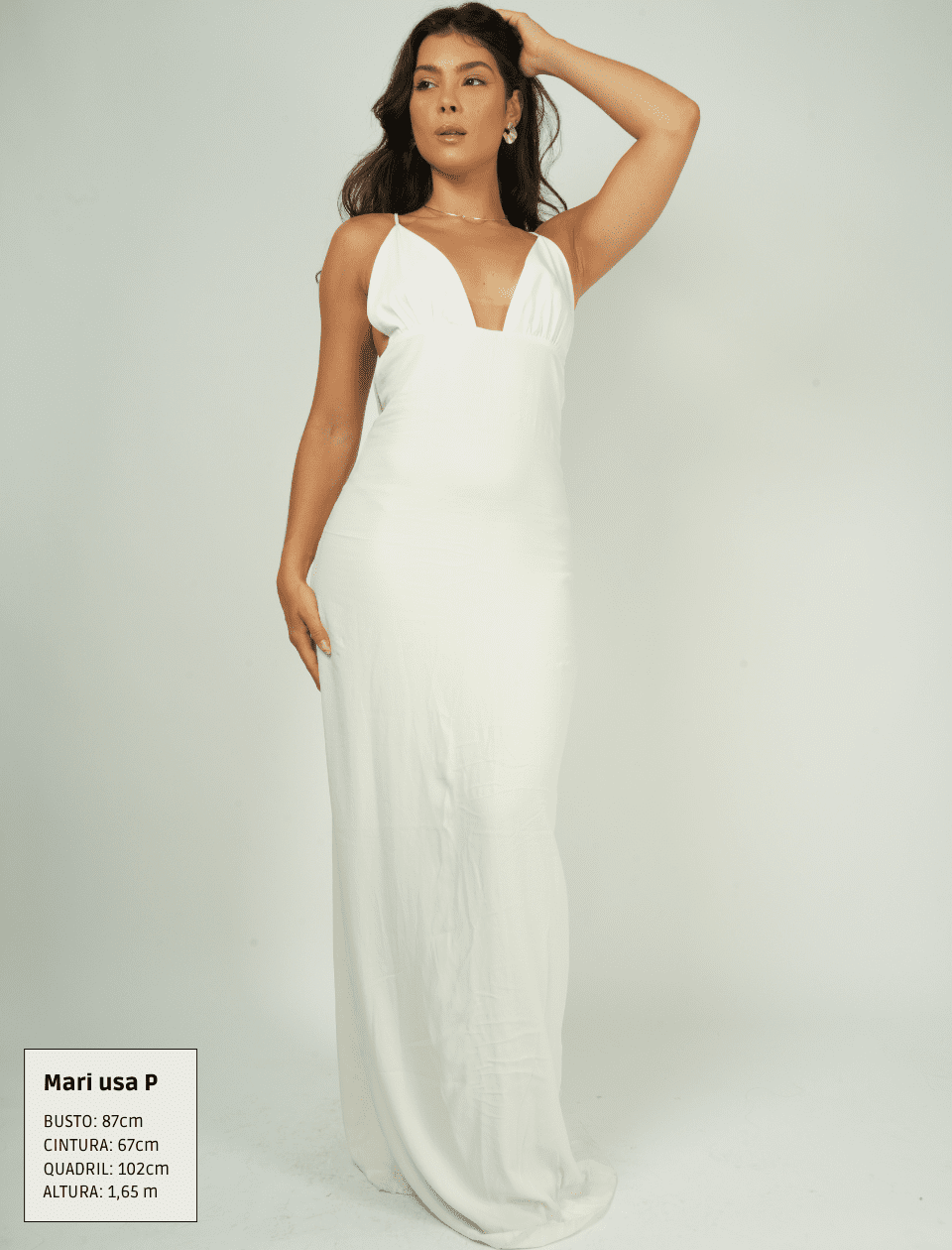 VESTIDO LONGO MIDNIGHT OFF WHITE | MABRE