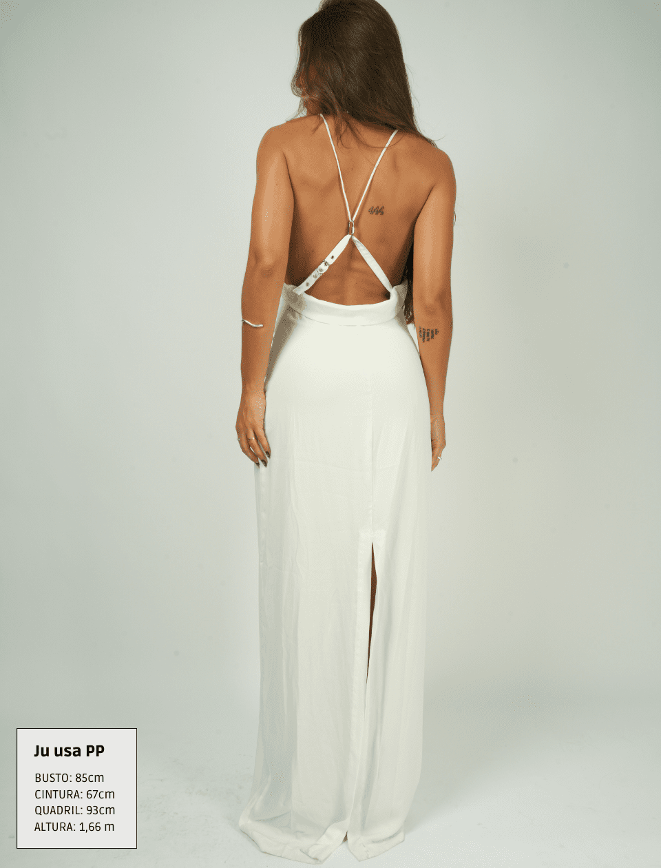 VESTIDO LONGO MIDNIGHT OFF WHITE | MABRE