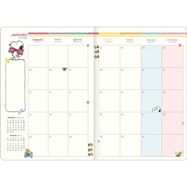 Agenda Planner Grampeado Snoopy 2026 Tilibra | Nova Ondina