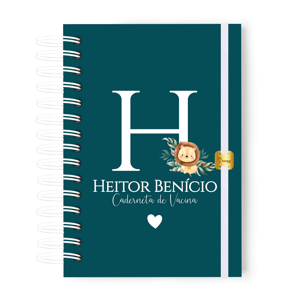 Caderneta de Vacinação Personalizada Bebê - Alfabeto Safari verde, Nome ...