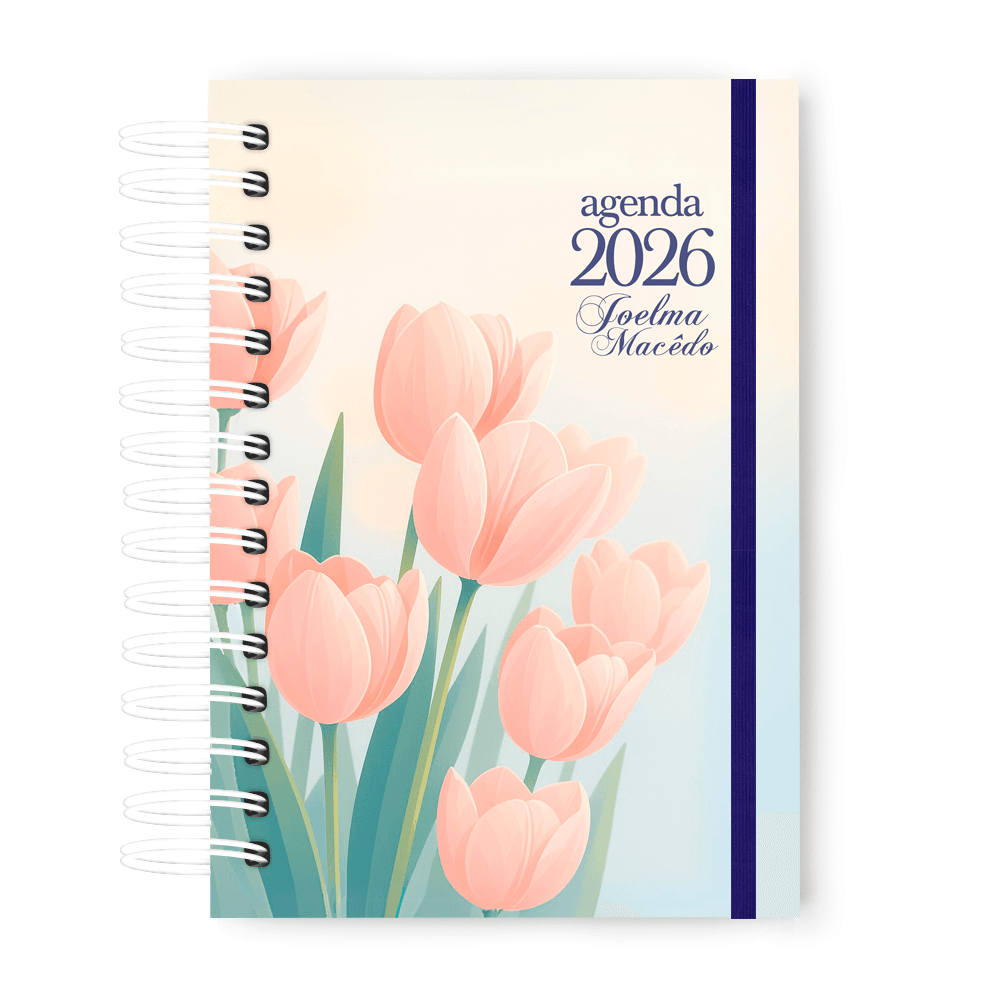 Agenda 2026 personalizada com nome na capa – Tulipas | Lumos Criativa ...