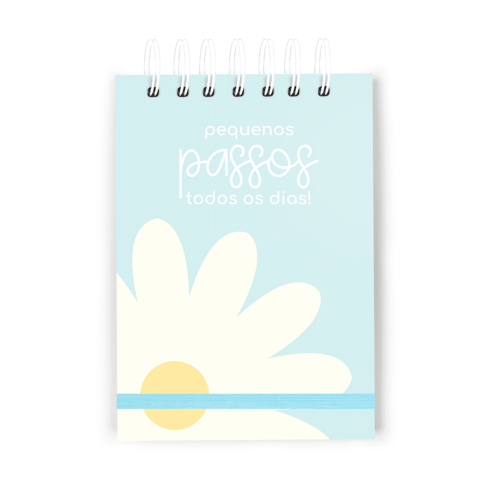 Bloco de notas - Pequenos passos azul | Lumos Criativa