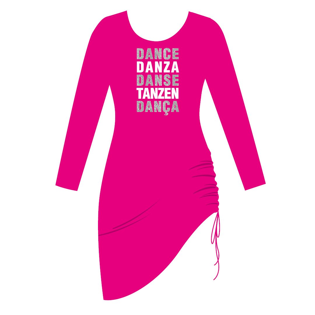 Vestido Franzido Manga Longa Dance Danza | Loja Shimmie