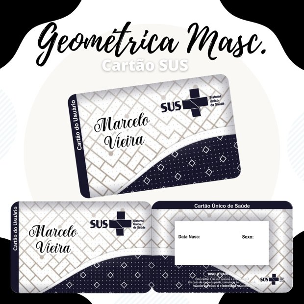 Cartão do SUS Personalizado - Adulto | Vida e Arte Personalizados