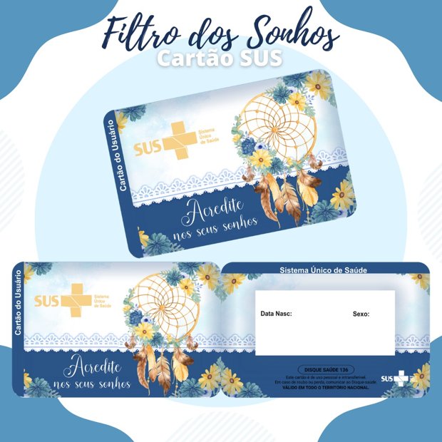 Cartão do SUS Personalizado - Adulto | Vida e Arte Personalizados