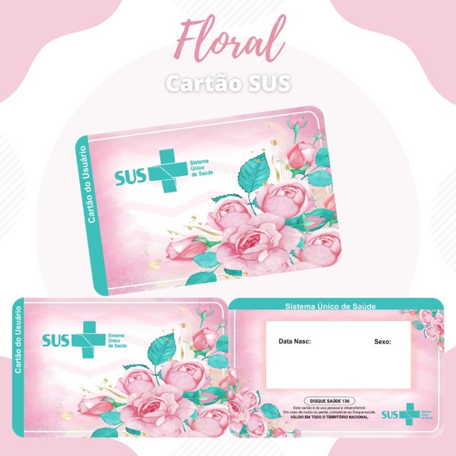 Cartão do SUS Personalizado - Adulto | Vida e Arte Personalizados