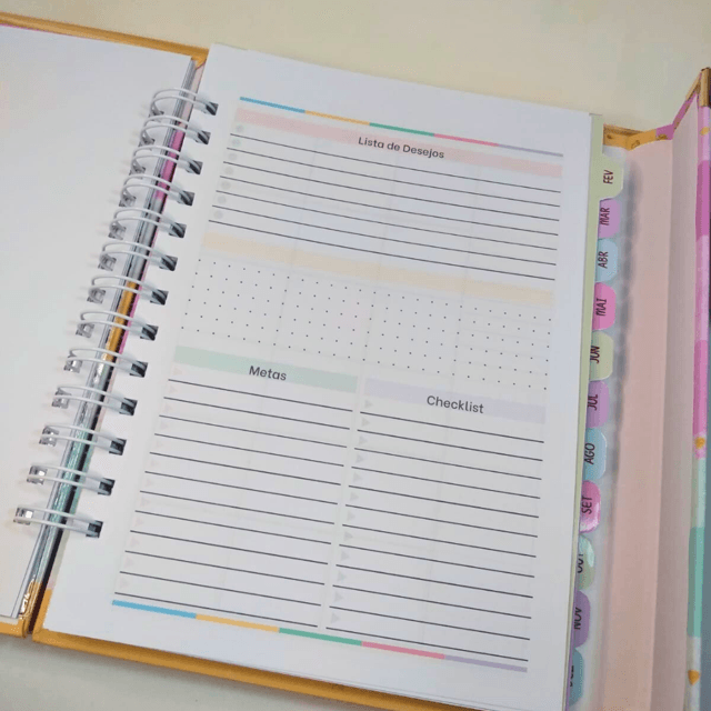 Planner Financeiro Personalizado - Cores | Vida e Arte Personalizados