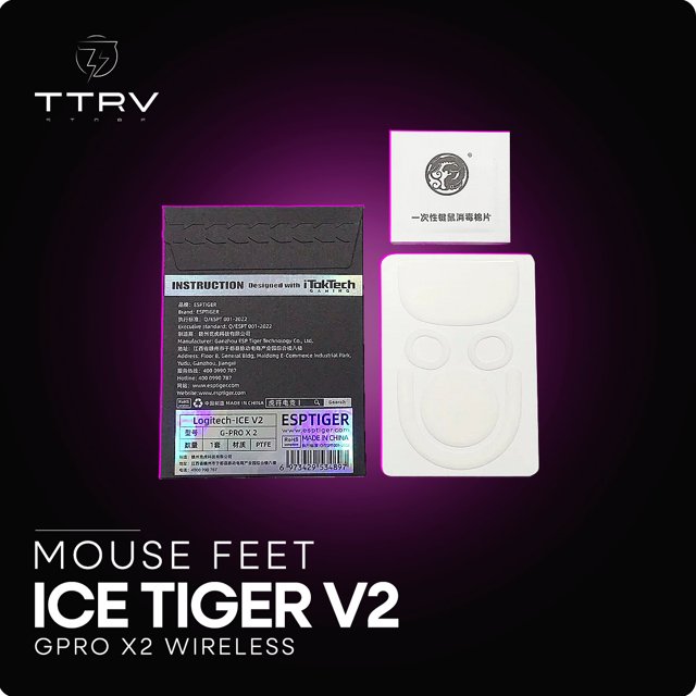 MOUSE-FEET ESPTiger ICE V2 para G Pro X Superlight 2 | TTRV Store