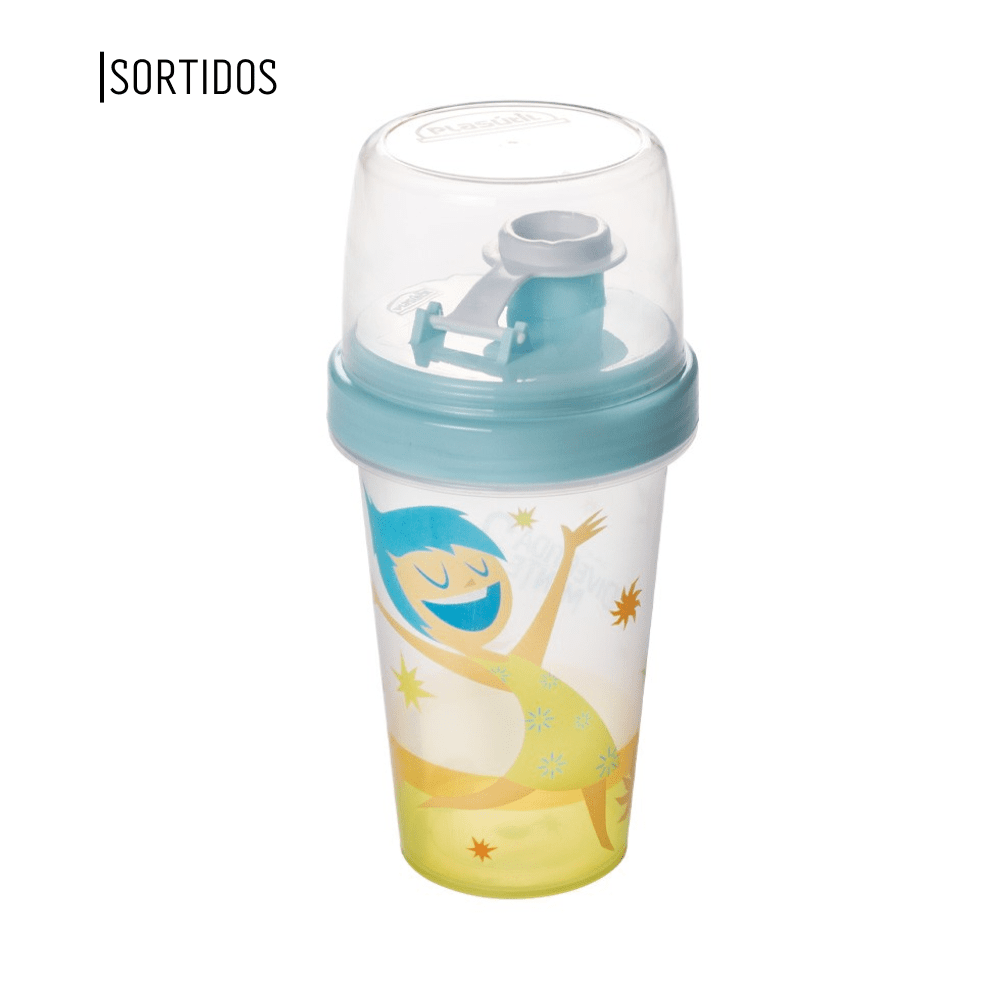 MINI SHAKEIRA PLAST 320ML DIVERTIDAMENTE DIVS | Loja Lancheira Divertida