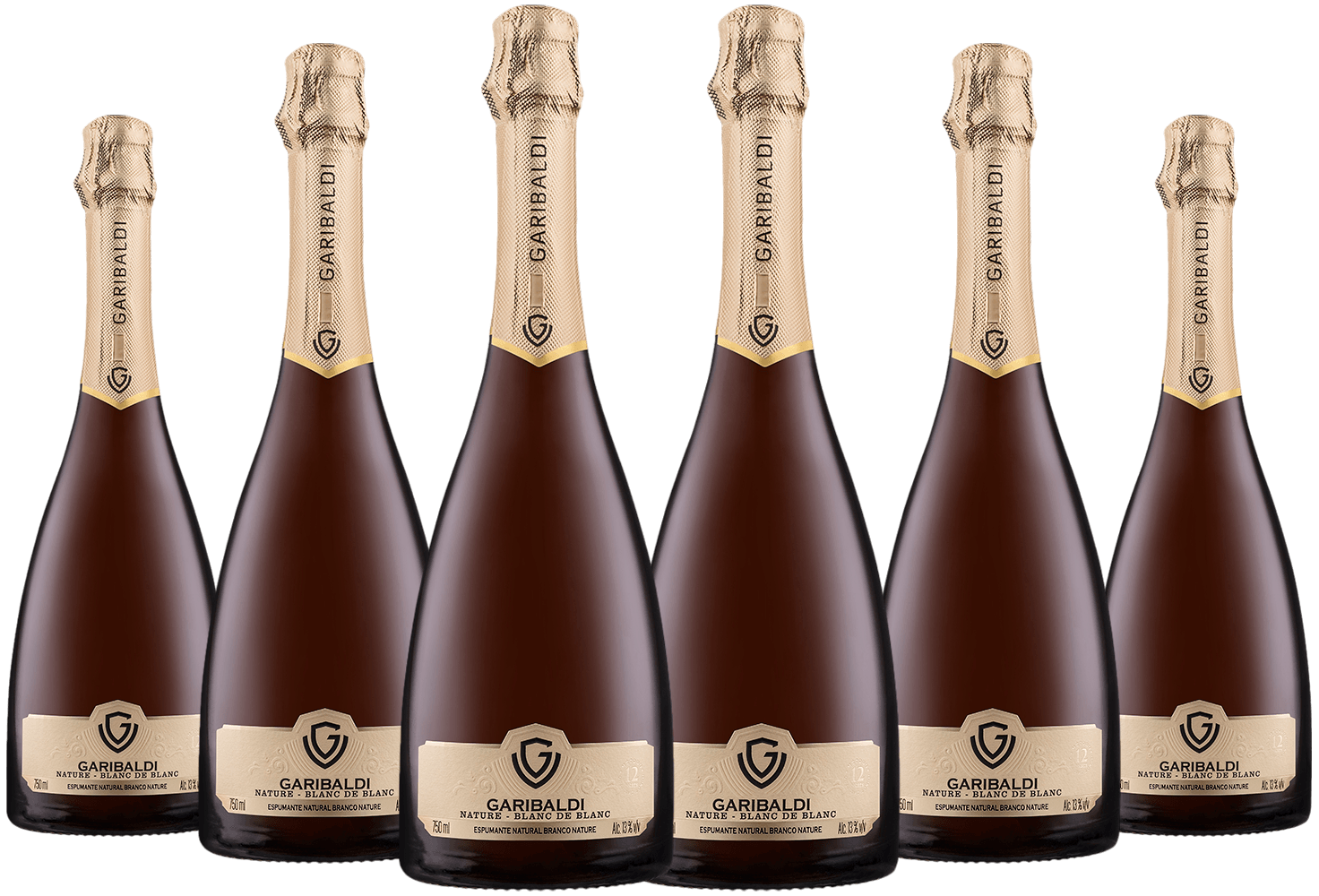 Caixa de Espumante Garibaldi VG Blanc de Blanc Nature com 6 garrafas ...