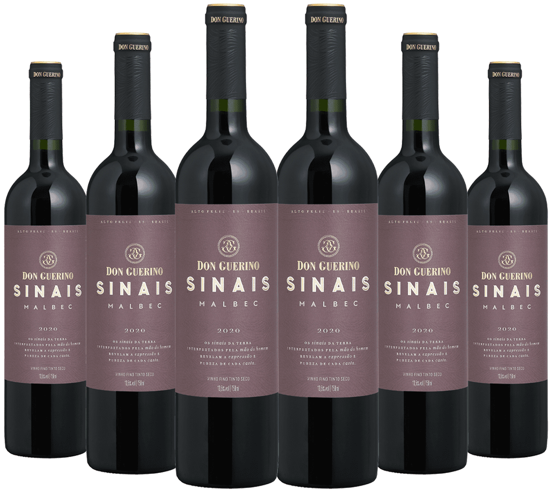 Caixa de Vinho Don Guerino Sinais Malbec com 6 garrafas | Vino Verace