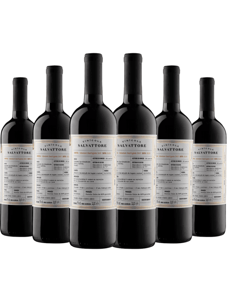 Caixa de Vinho Salvattore Clássico Cabernet Sauvignon com 6 garrafas ...