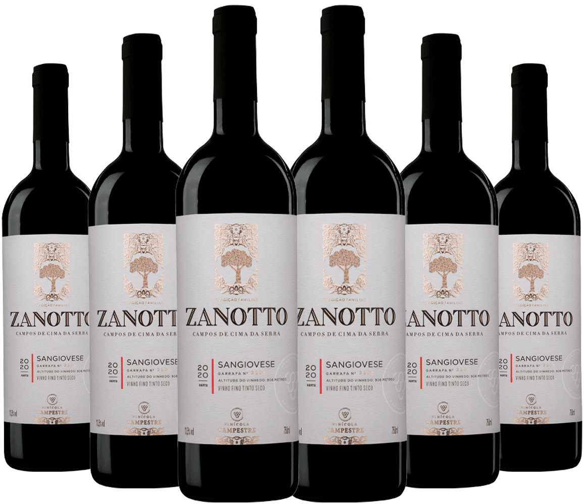Caixa de Vinho Zanotto Sangiovese com 6 garrafas | Vino Verace
