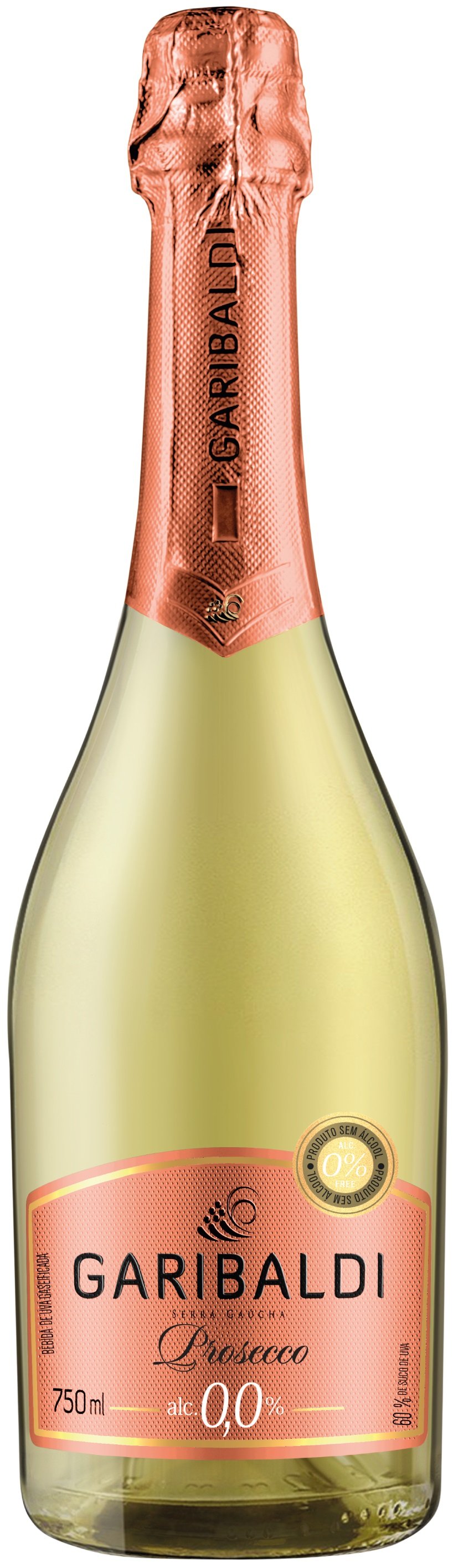 Espumante Garibaldi Prosecco Zero Álcool 750 ml | Vino Verace