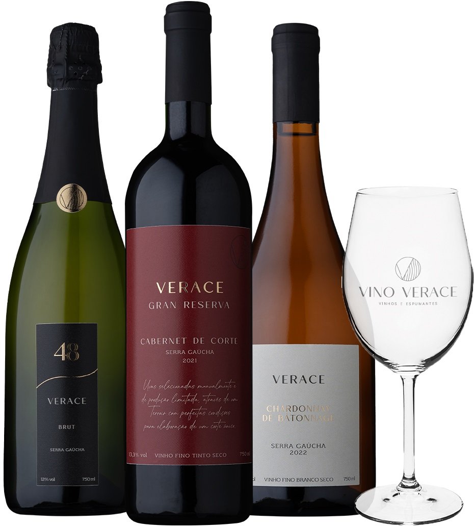 Kit Verace Terroirs + Taça de Cristal Vino Verace | Vino Verace