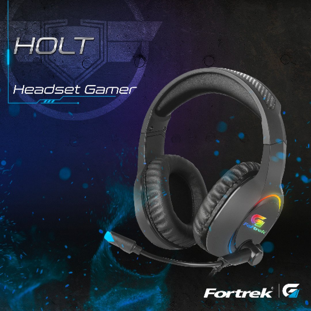 Headset Gamer Fortrek Holt Rainbow Preto Info 2000