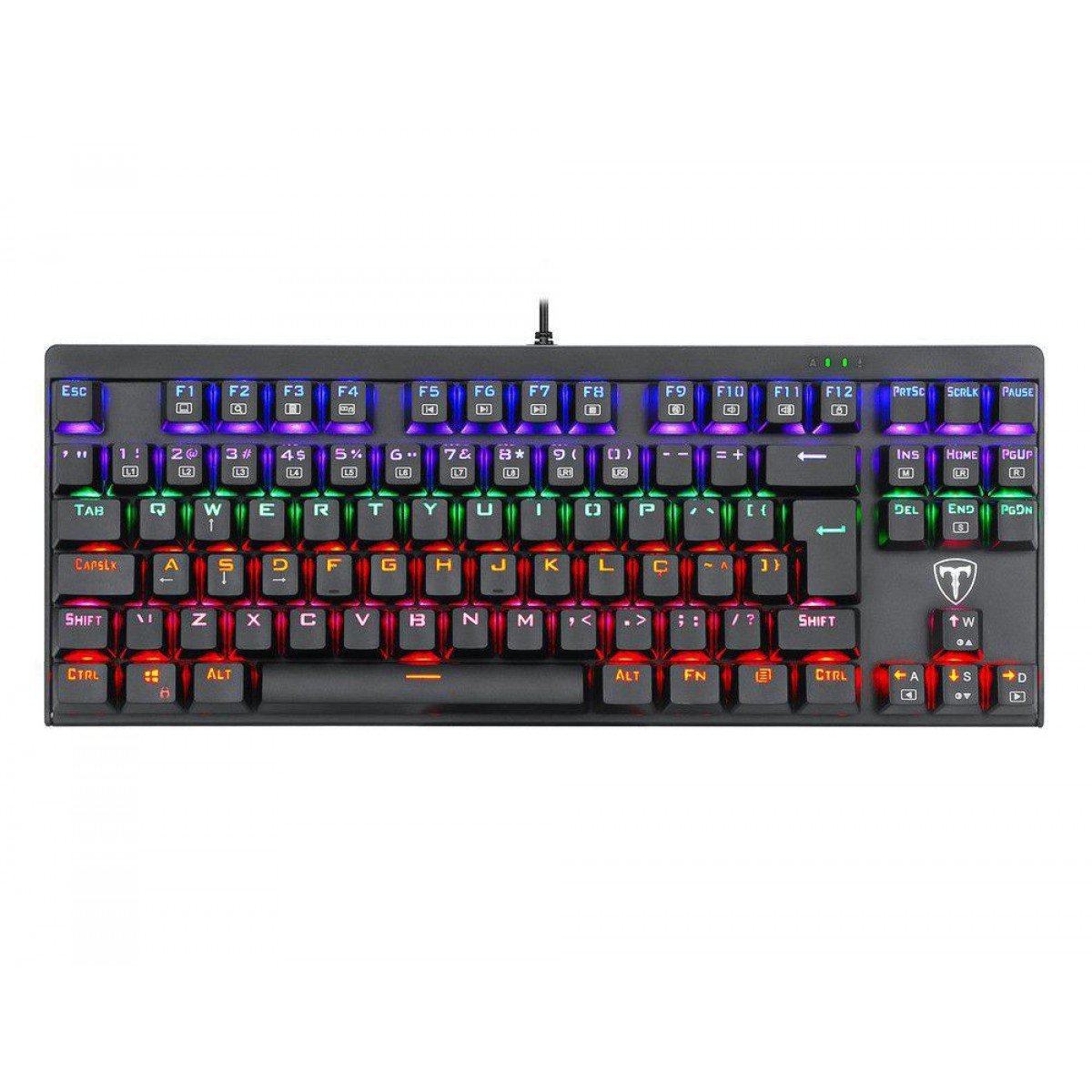 Teclado Mecânico Gamer T-Dagger Corvette LED, Switch Blue, Black | INFO ...