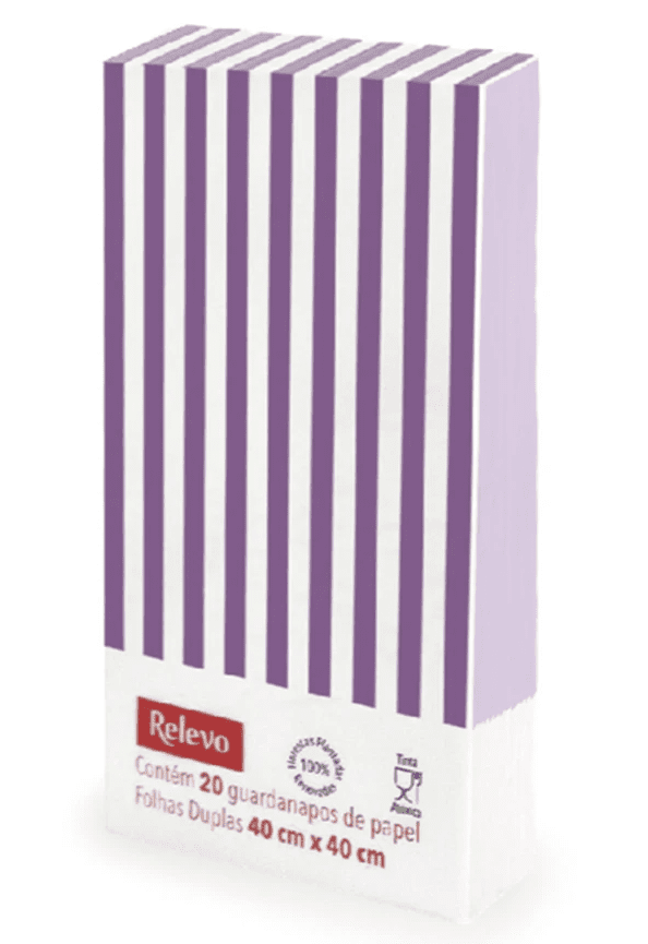 Guardanapo Listras Roxo | 🎉 OPA Festas | Decoração Criativa e Prática ...