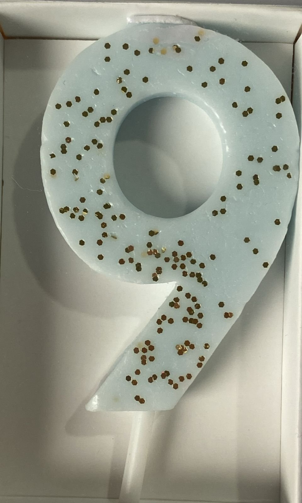 Vela Número 9 Azul com Glitter | 🎉 OPA Festas | Decoração Criativa e ...