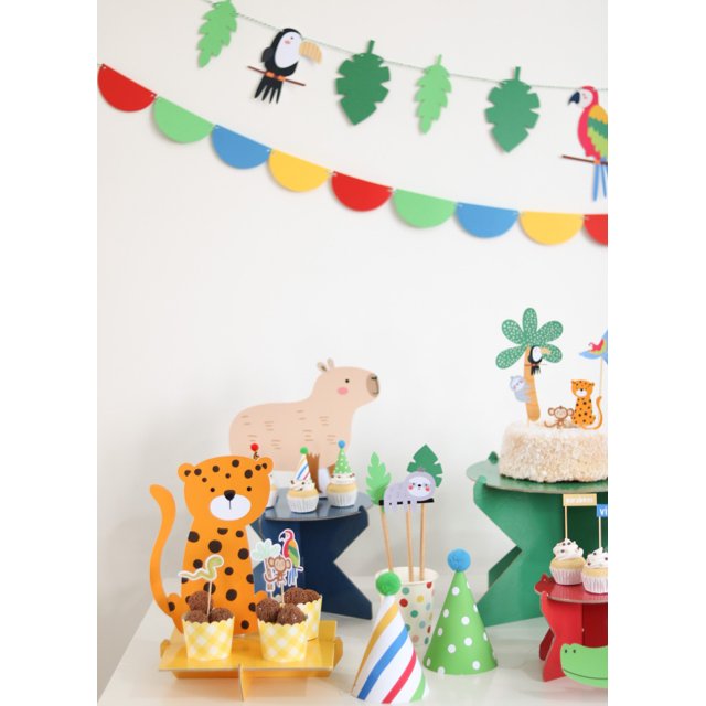 Bandeirola Mini Meia Lua - Fauna Brasileira | 🎉 OPA Festas | Decoração ...