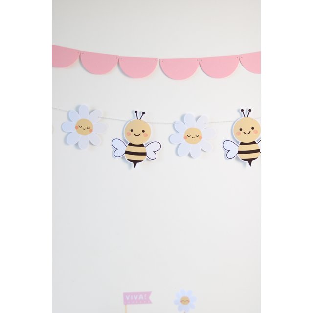 Bandeirola Mini Meia Lua - Abelha | 🎉 OPA Festas | Decoração Criativa e ...