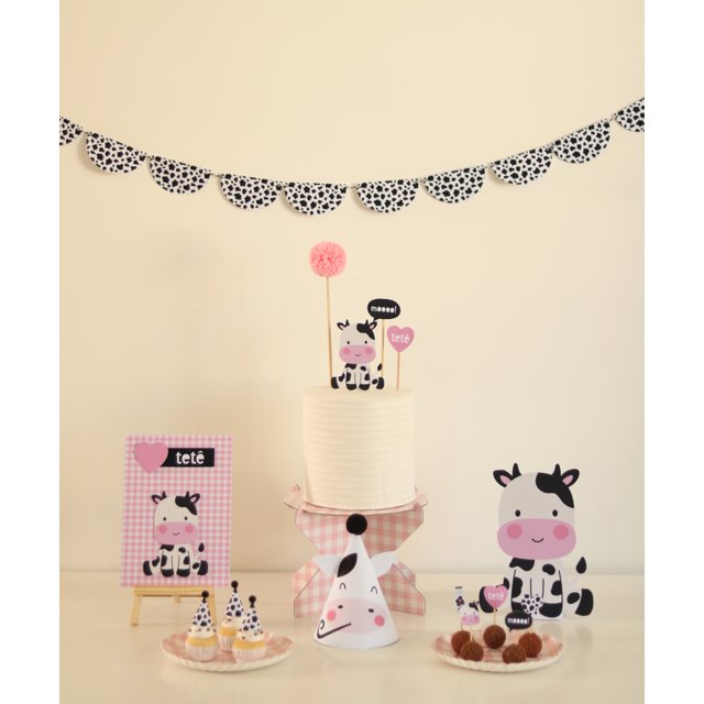 - Bandeirola Mini Meia Lua - Vaquinha | 🎉 OPA Festas | Decoração ...