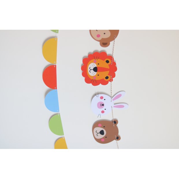 Bandeirola Mini Meia Lua - Animais da Arca | 🎉 OPA Festas | Decoração ...