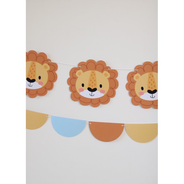 Bandeirola Mini Meia Lua - Leãozinho | 🎉 OPA Festas | Decoração ...