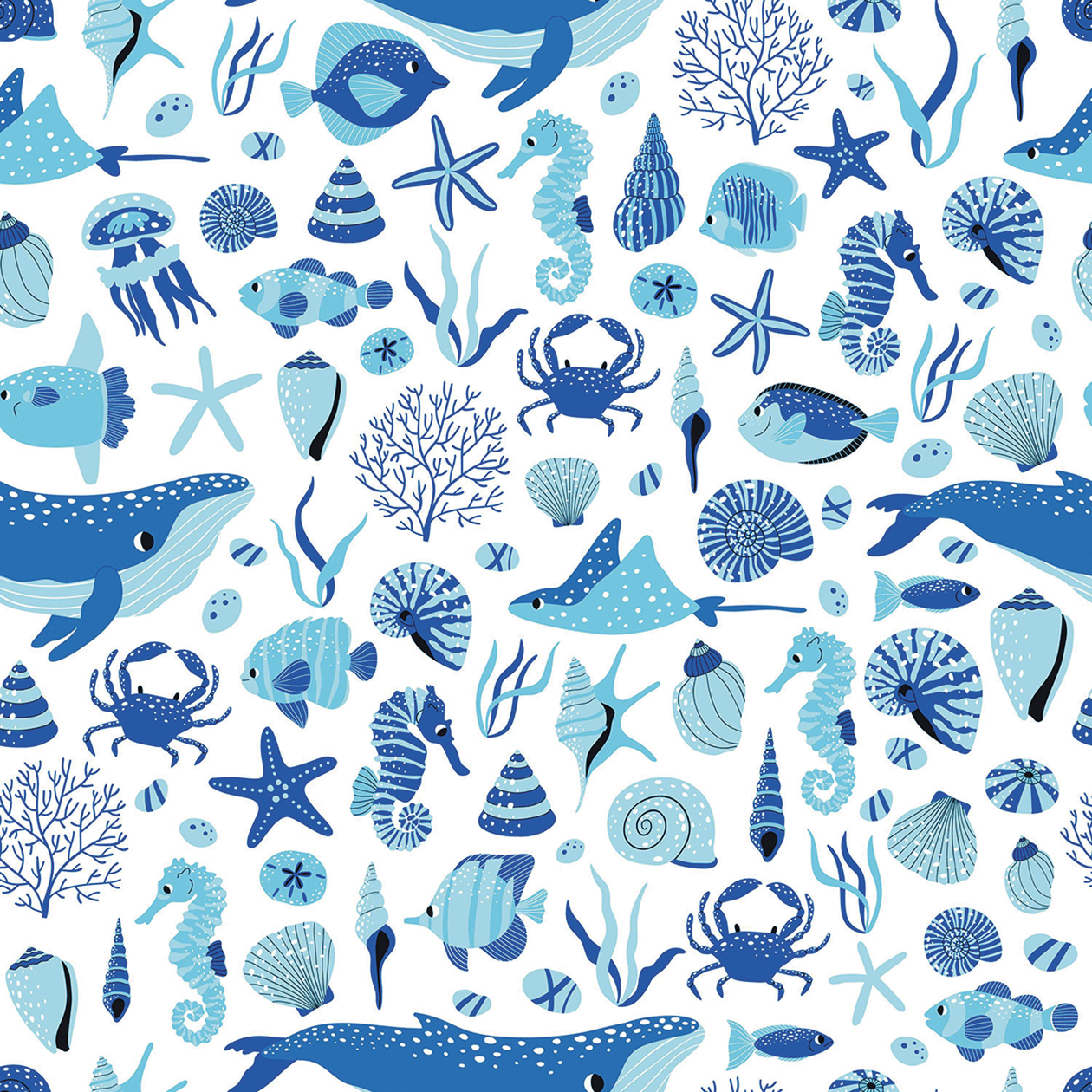 ESTAMPADO FUNDO DO MAR - MARÍTIMA | Carol Viana Oficial