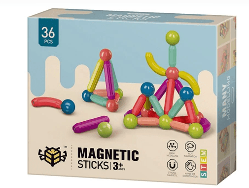 Magnetic Sticks 36 Pçs | Imagine Brinquedos Educativos