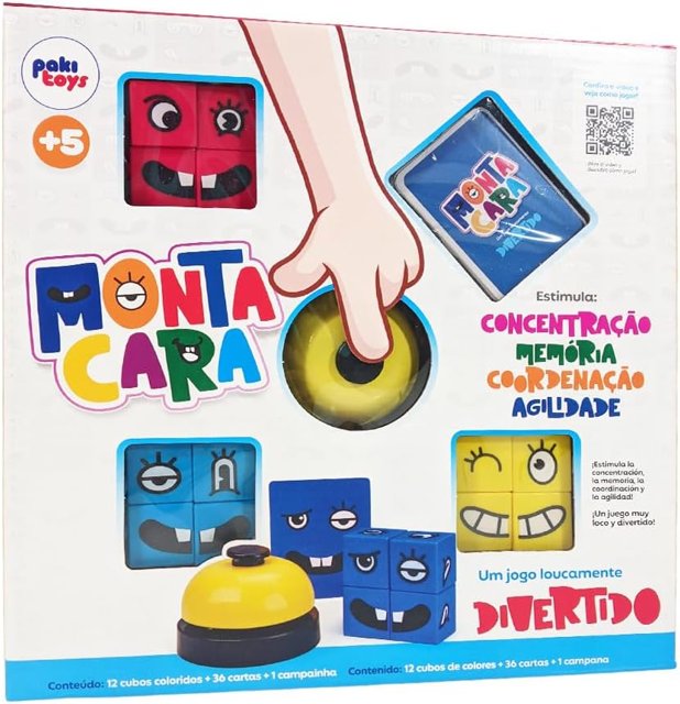 Jogo Educativo Cubo Das Emoções Monta Cara | Imagine Brinquedos Educativos