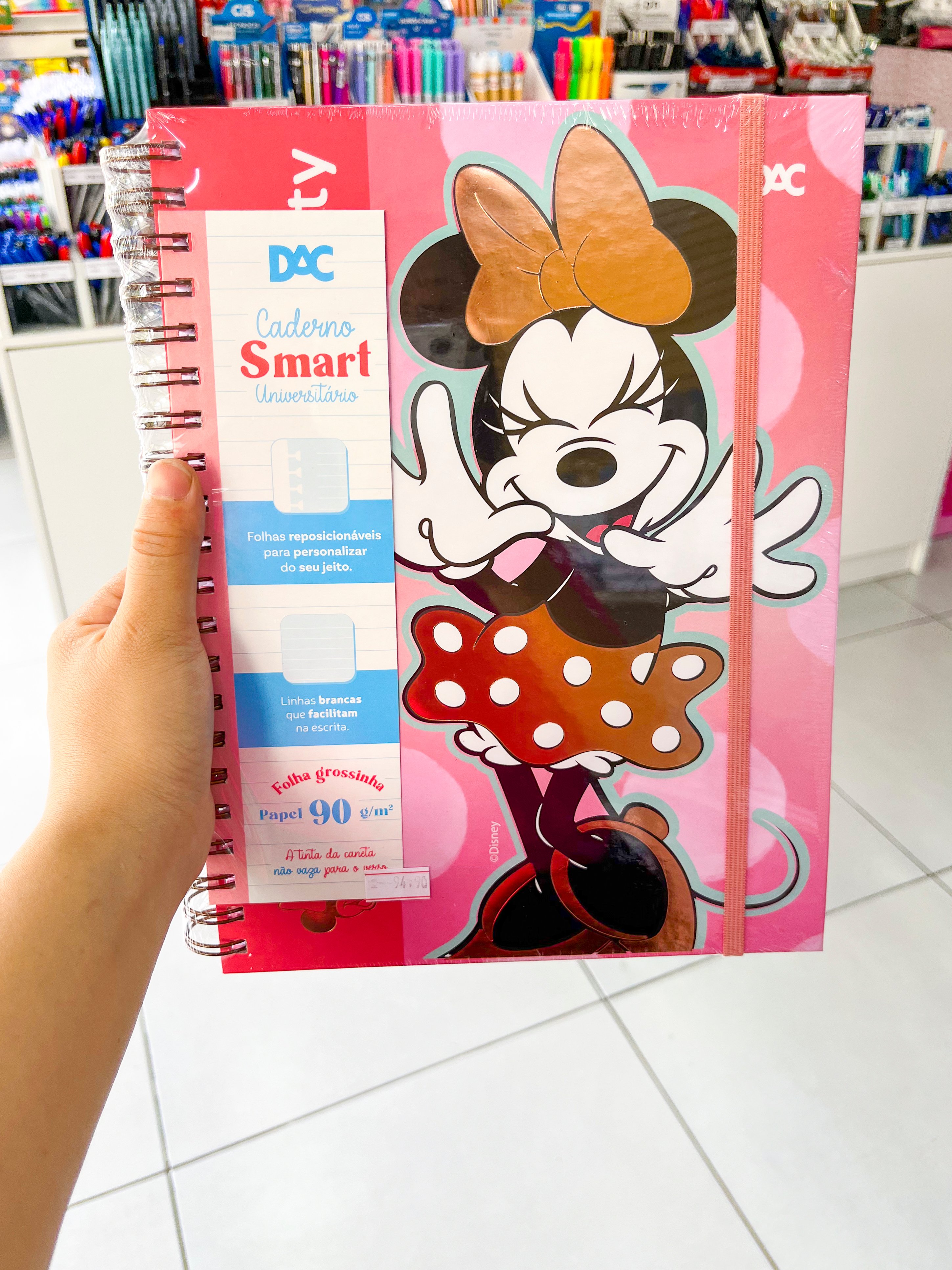 Caderno Smart Folhas Reposicionáveis MINNIE UNIVERSITÁRIO - DAC ...