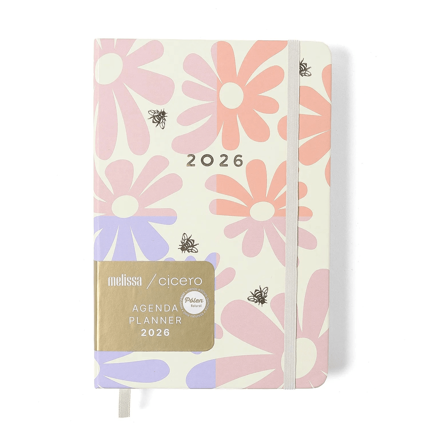 Agenda 2026 Diária 14X21 MELISSA BLOCK BLOOMY | CICERO | Papelaria da Sa