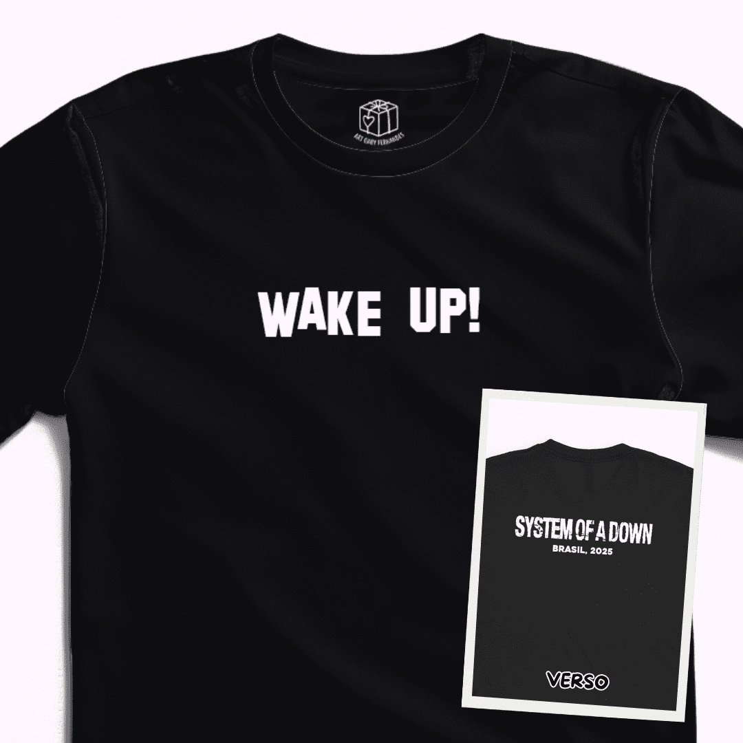 Camiseta System of a Down (SOAD) - Wake up! | Art Gaby Fernandes