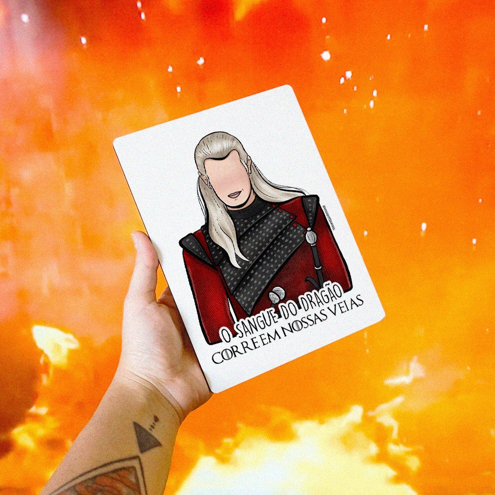 Quadro Daemon Targaryen - House of the Dragon | Art Gaby Fernandes