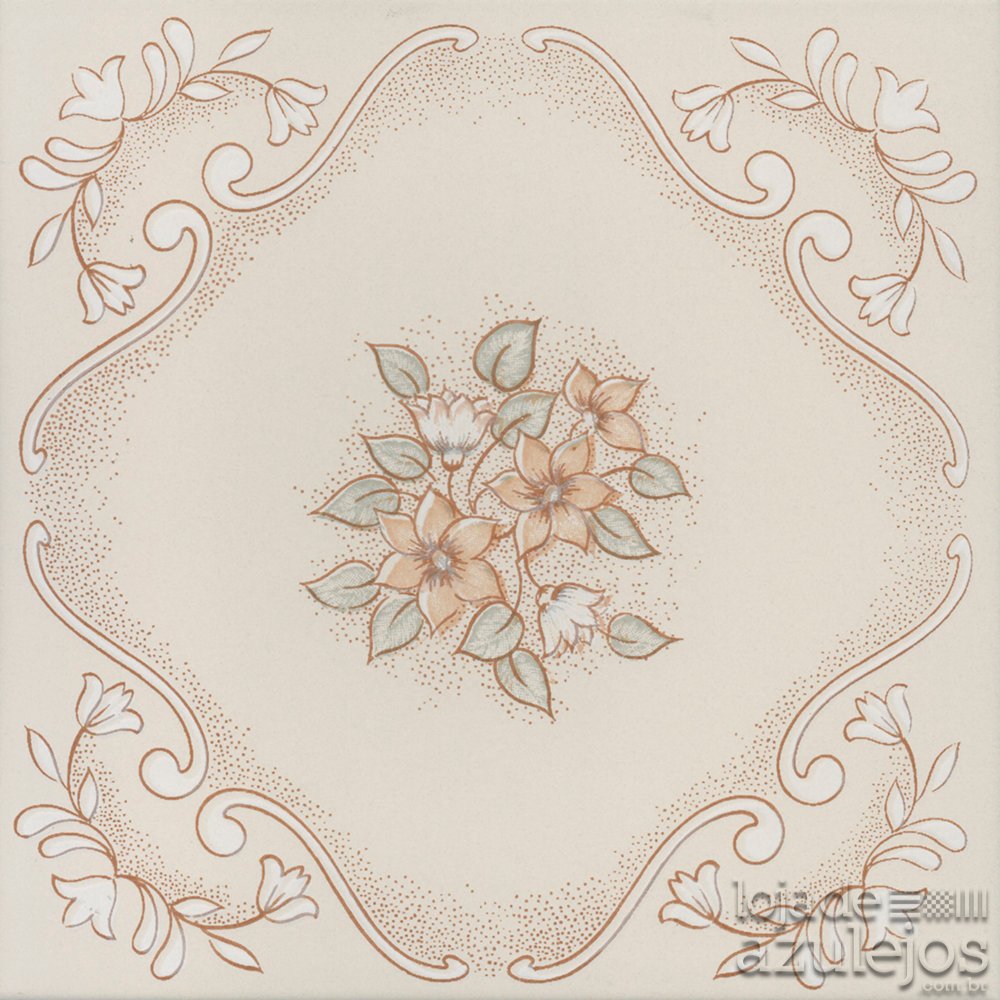 AZULEJO ANTIGO - CECRISA - AT15 -PEÇA - 15.3X15.3 | Loja de Azulejos