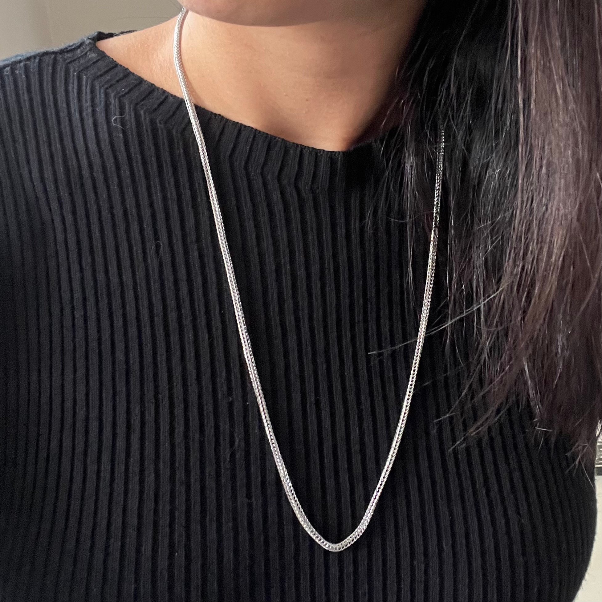 Colar Corrente Quadrada Inox | Aria.