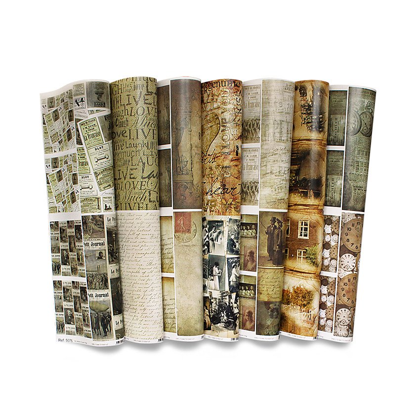 Papel com Estampa Coleção Vintage Paper Ref C26 | Papéis Especiais para ...