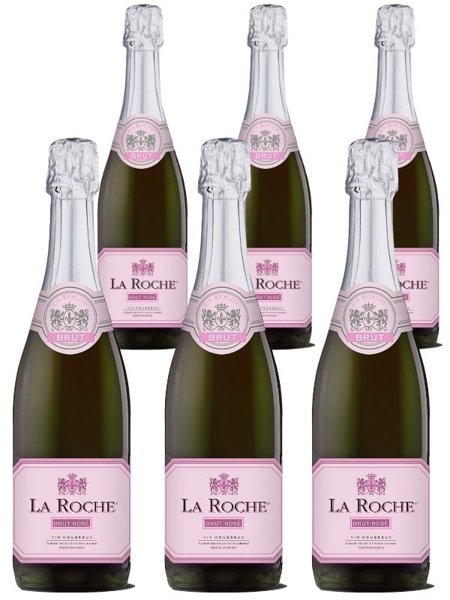 Kit 6 Garrafas Espumante Francês La Roche Brut Rosé 750 mL | Cia do Vinho