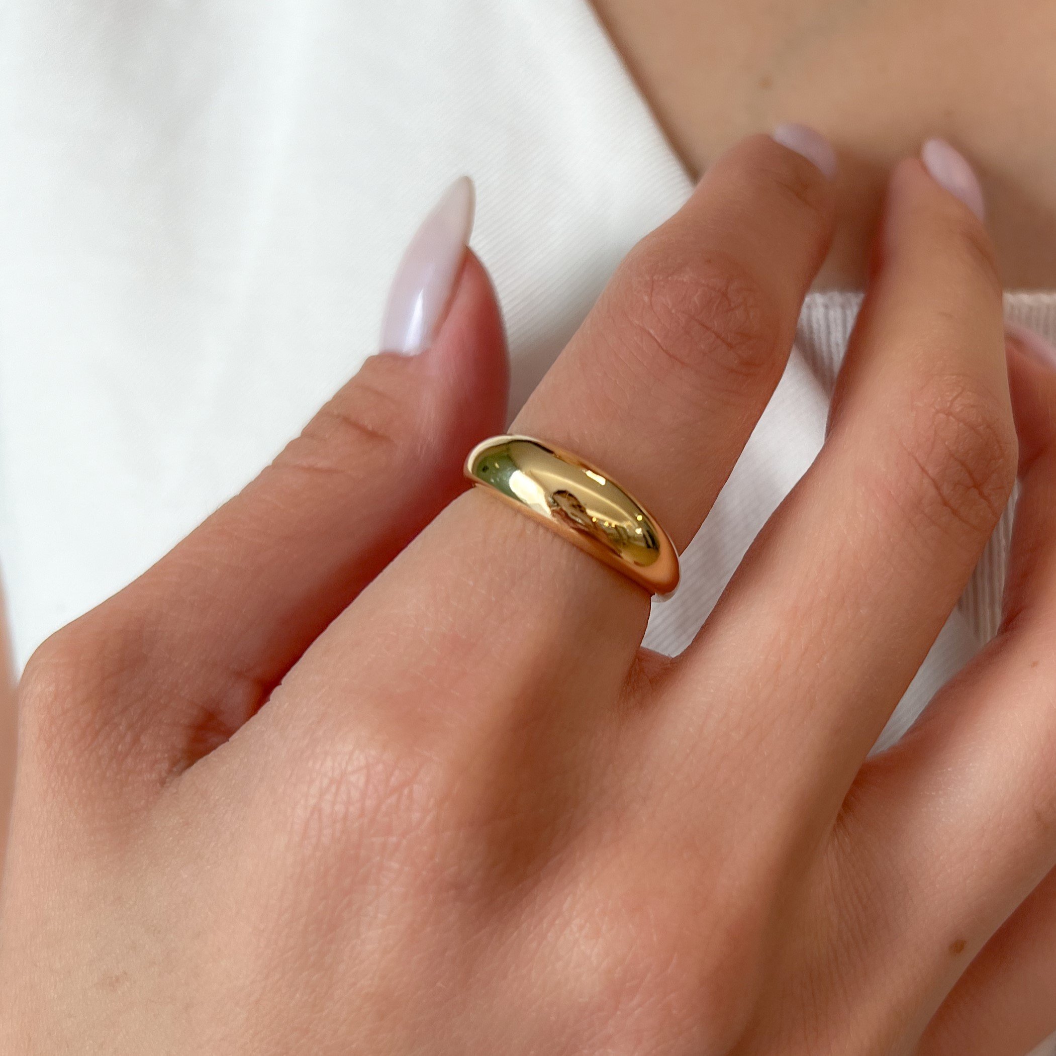 Anel Abaulado Liso | Dadany joias