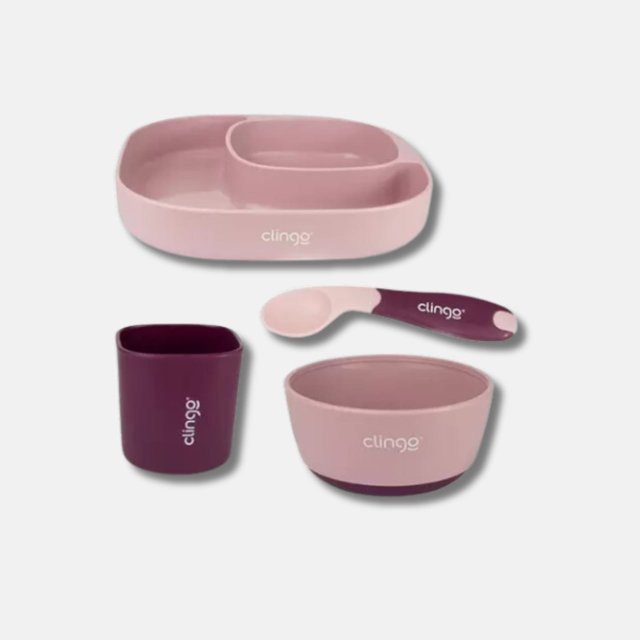 Kit Alimentação 4 em 1 colors rose Clingo | Divertida Lancheira®