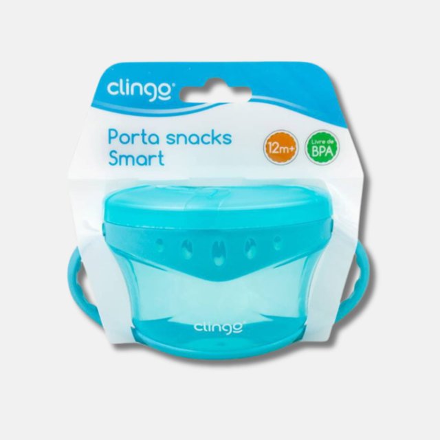 Porta snacks smart azul Clingo | Divertida Lancheira®