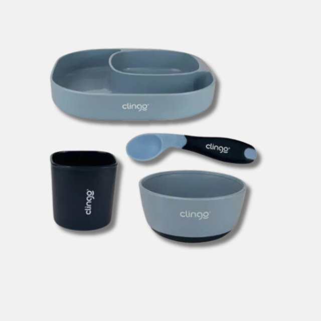 Kit Alimentação 4 em 1 colors azul Clingo | Divertida Lancheira®