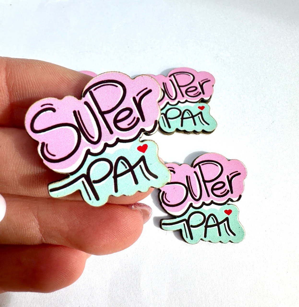 Adesivo Paper Super Pai Azul (20 unid) | Topet Laços