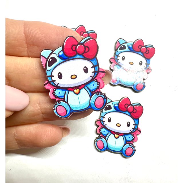 Adesivo Paper Lilo Stitch Hello Kitty (20 unid) | Topet Laços
