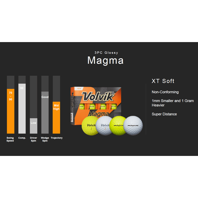 Bola de Golfe - Magma Branco / White | Volvik Brasil