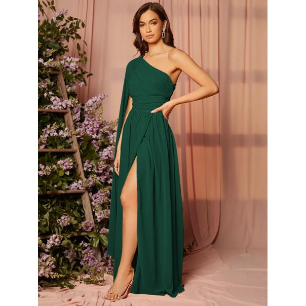 Vestido Longo com Fenda Castelli | Aurea Dress | Moda Festa & Plus Size