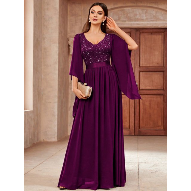 Vestido Longo de Festa com Capa Elegante | Aurea Dress | Vestidos de ...