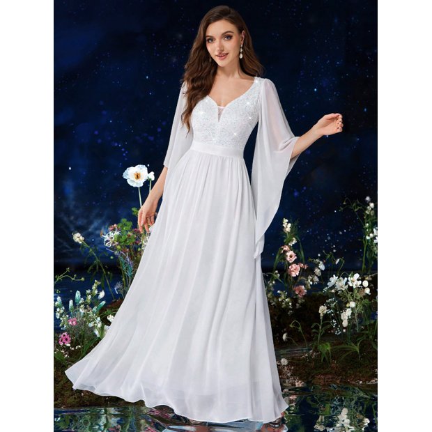 Vestido Longo de Festa com Capa Elegante | Aurea Dress | Vestidos de ...